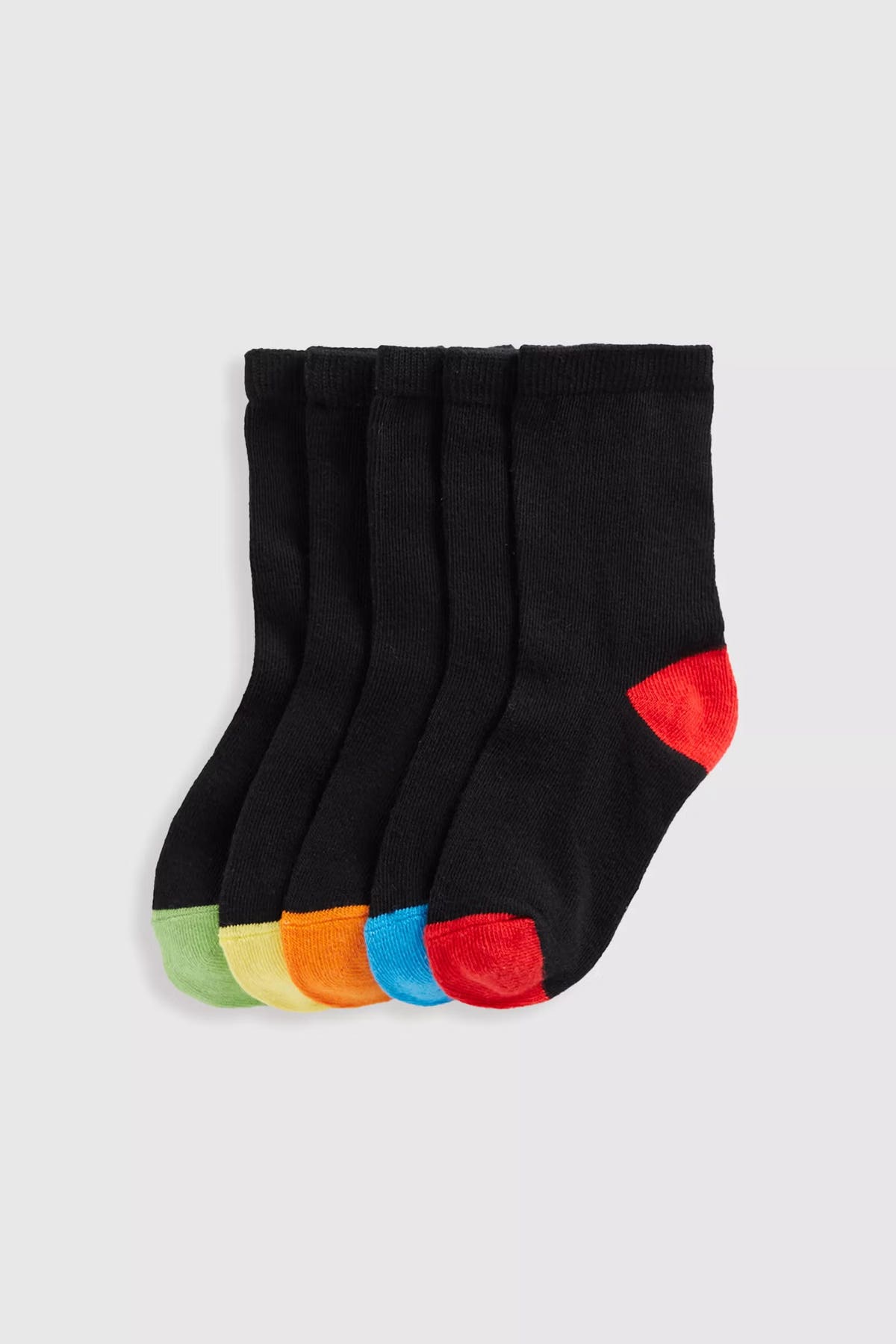 Black Colour-block Socks - 5 Pack | Mothercare Saudi Arabia