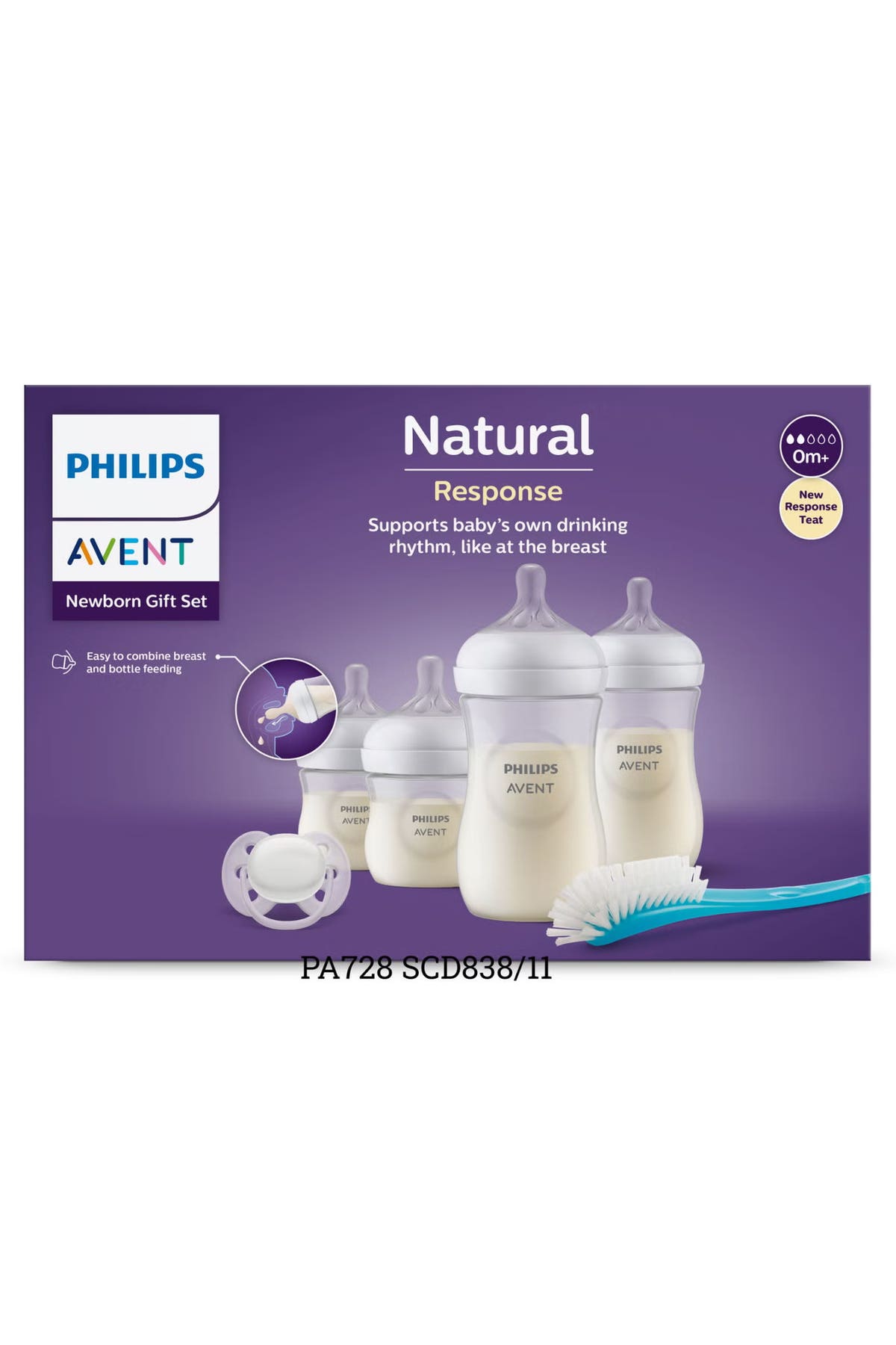Philips Avent Natural 3.0 Feeding Newborn Gift Set W/ 4 Bottles (new ...